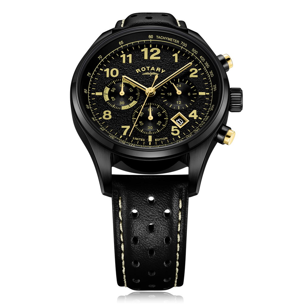 Rotary Chronograph 1977 Black Edition Watch - GS00454/19