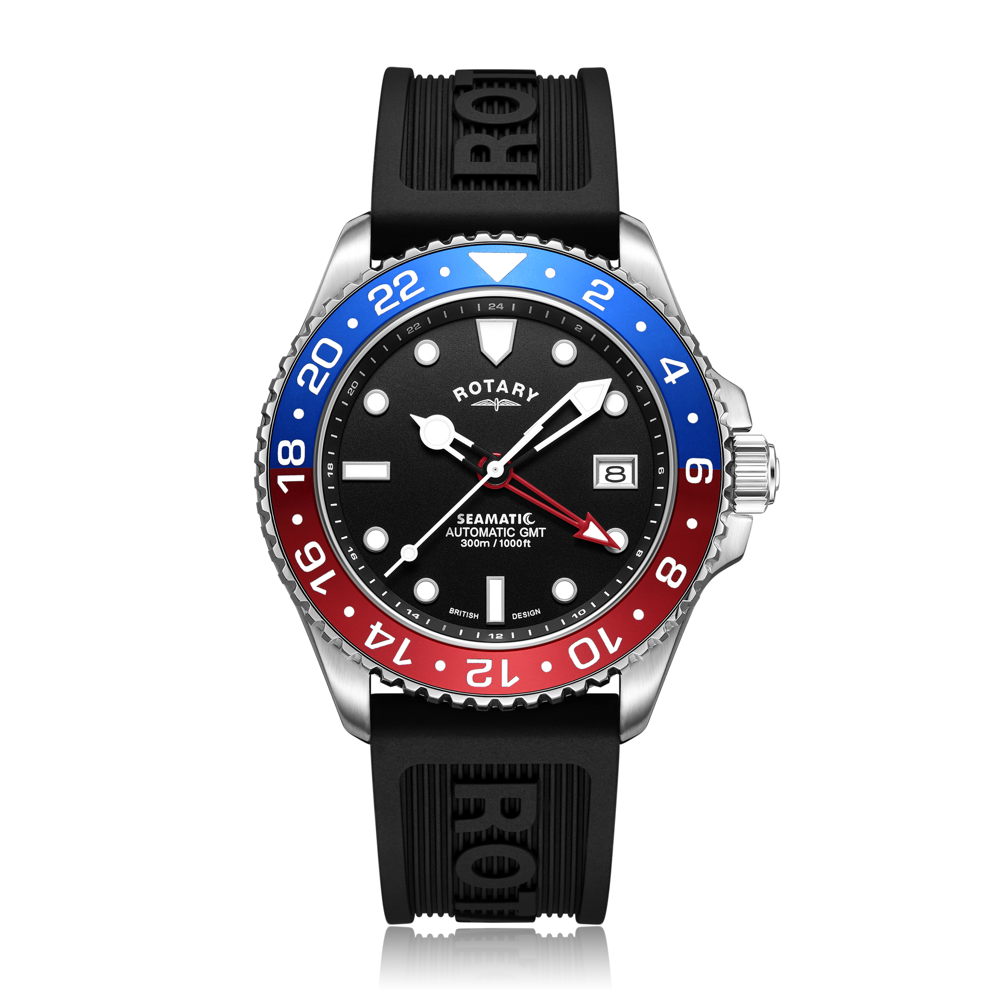 Rotary Seamatic 300 GMT Automatic Watch - GS04378/95