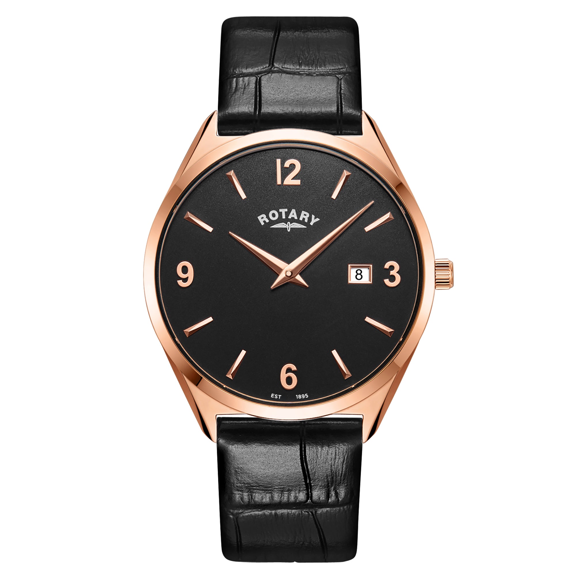 Rotary Ultra Slim Black Dial Watch - RGS10012/04